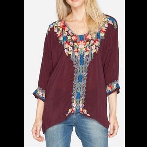 Johnny Was | Tops | Johnny Was Rosa Top Merlot Floral New Xl | Poshmark